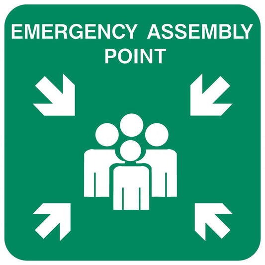 Large Emergency Assembly Point safety sign – The Paramedic Shop cc