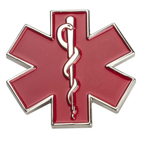 Star of Life Lapel Pin (Metal) Red | The Paramedic Shop cc